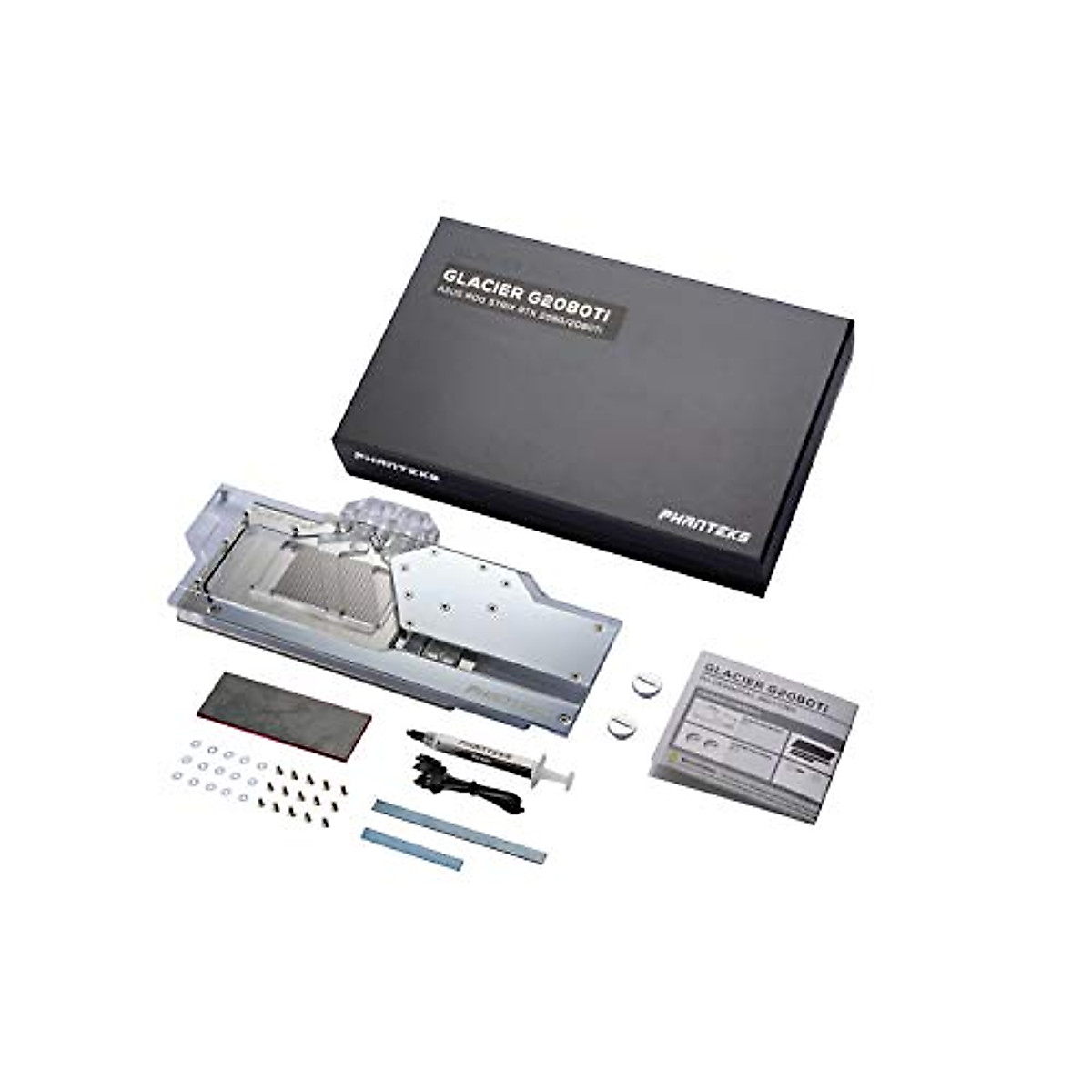 Phanteks (PH-GB2080TiAS_CR01) Glacier G2080Ti Strix GPU Full Waterblock for Asus ROG Strix RTX 2080/2080Ti - Nickel-Plated, Acrylic, Addressable RGB, Mirror Chrome