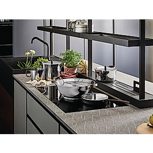 Alessi edo Long-Handled Saucepan, Ø 14, steel,brown