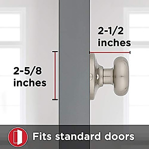 Kwikset Juno Half-Dummy Door Knob with Microban Antimicrobial Protection in Satin Nickel - 97880-668