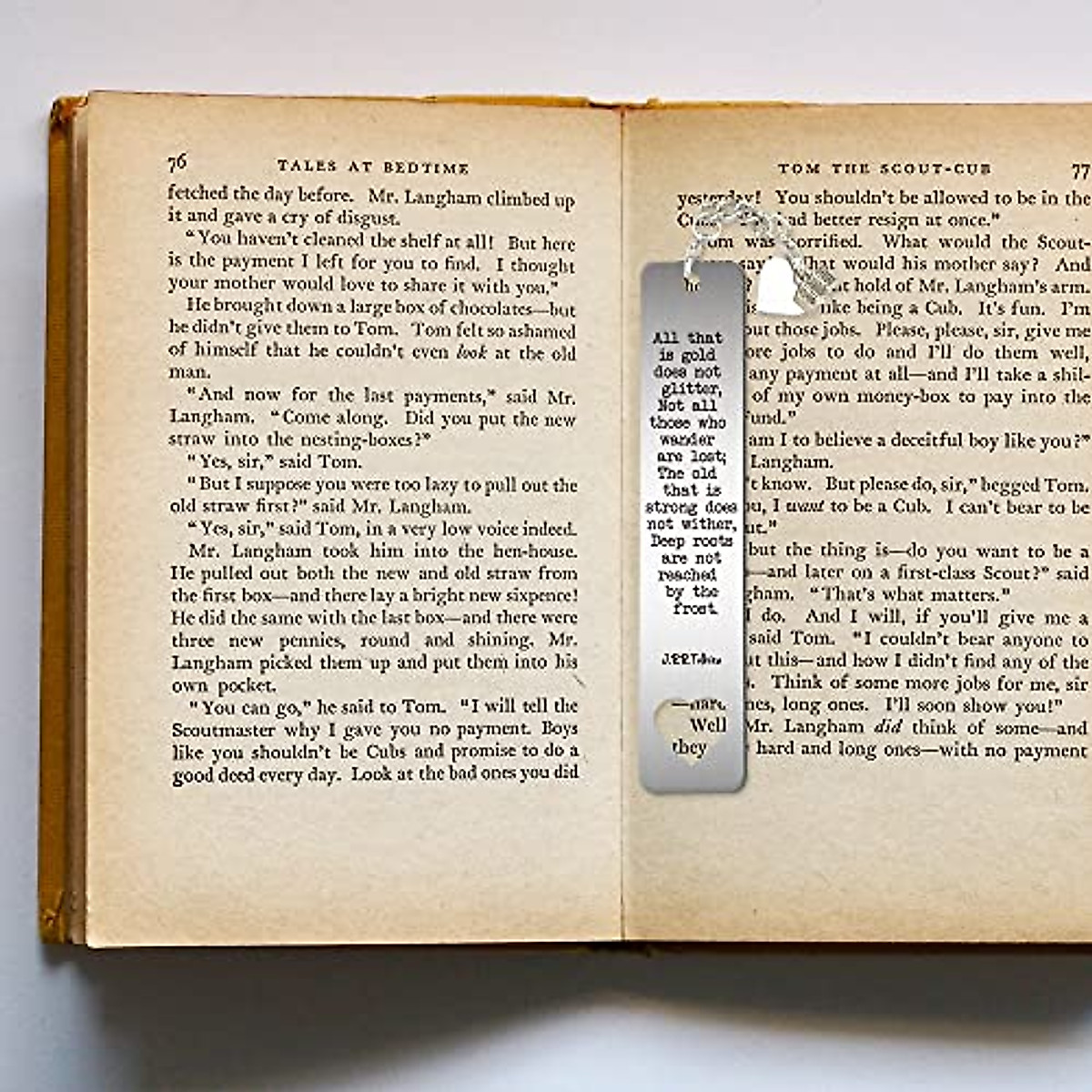 Tolkien with Knowledge Quote, Engraved Bookmark for Women, Men, Book Lover, Bookworm, Book Accessories,Reading Gifts, Book Gifts, Birthday Christmas Gifts