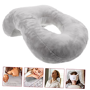 Tofficu 3pcs Office Tummy Pillow Adjustable Travel Pillow Pillows for Desk Nap Pillow Face Down Nap Pillow Travel Nap Face Pillow Ear Piercing Student Memory Foam Neck Donut
