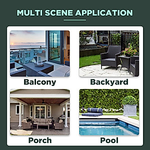 FDW Outdoor Patio Furniture Set,3 Pieces Wicker Bistro Set Outdoor Patio Set Rattan Chair Conversation Sets Patio Sofa Wicker Table Set for Yard Backyard Lawn Porch Poolside Balcony,Khaki Cushion