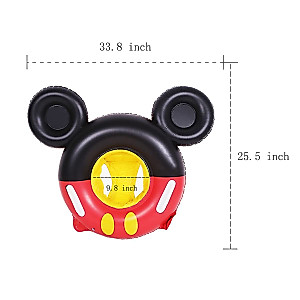 MC TTL Swimming Float Black Mouse Cartoon Kids Baby Swimming Ring Inflatable Pool Floating Round Pool Children Toy Float Thick