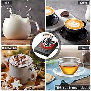 Mug Warmer - Coffee Mug Warmer for Desk - Auto Shut Off Coffee Warmer with 2-12Hrs Timer and 3 Temperature Setting, Portable Cup Warmer for Beverage, Coffee, Milk, Tea, Candle Wax, Ideal Xmas Gift