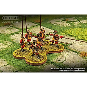 LITKO Horde Trays | 25mm Circle Bases | Movement Tray | Compatible with Warhammer, Age of Sigmar, Bolt Action (6-Figure Horde Tray)