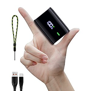 Coolreall Mini Portable Charger, Power Bank 10000mAh with LED Display, 3A USB C (in & Out) Power Bank Fast Charging, Phone Battery Pack Compatible with iPhone 14 13 12 Pro Samsung S22 Google LG etc