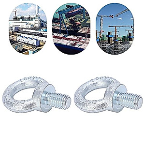 Lifting Ring Bolts, 2PCS Eyebolt Screws Galvanized Q235 Steel for Marine for Machinery Devices(M18)