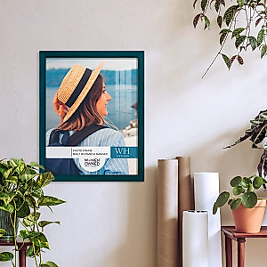 Renditions Gallery 11x14 inch Picture Frame Ocean Blue Wood Grain Frame, High-end Modern Style, Made of Solid Wood and High Definition Glass for Wall and Tabletop Photo Display