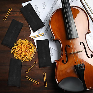 Yeshone 10 Pcs Children Violin Shoulder Rest Sponge Foam Violin Shoulder Pads Kids Soft Violin Sponge with Rubber Bands for Wedding Concerts Party, 3/4-1/2