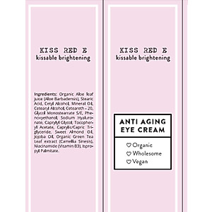 KissRedE Anti-Aging Eye Cream for Dark Circles, Puffiness, Fine Lines, and Wrinkles - Fragrance-Free, 1 Fl Oz