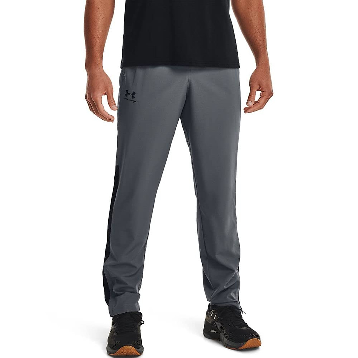 Under Armour Men's Woven Vital Workout Pants , Pitch Gray (012)/Black, X-Large