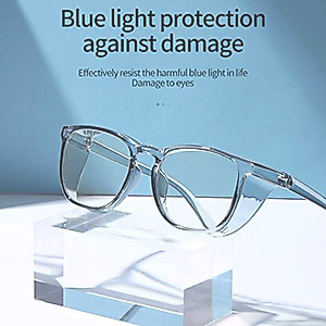 3 Pack Safety Glasses, Comfortable Stylish Anti Fog Pink Black Blue Safety Goggles with Side Shields Eye Protection for Women Men Nurses