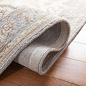 SAFAVIEH Heritage Collection Runner Rug - 2'3" x 12', Beige & Grey, Handmade Traditional Oriental Wool, Ideal for High Traffic Areas in Living Room, Bedroom (HG920B)