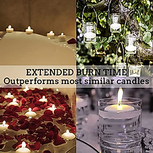 fclayvts 100 Pieces 1.75 Inch Unscented Floating Candles for Centerpieces, Floating Pool Candles Round Burning Candles Decor for Wedding Party Swimming Pool Bathtub Dinner Party Favor (White)