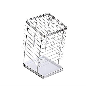ZH1 The Thickened 304 Stainless Steel Knife Holder is Easy to Clean and Save Space. The Unique Slot Can Protect The Blade and Has a Removable Water Tray.