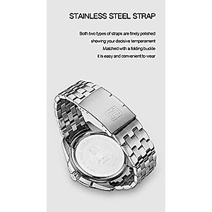 NAVIFORCE Luxury Business Wrist Watches Minimalist Auto Day-Date Calendar Display Stainless Steel Waterproof Watch for Men Japan Movement