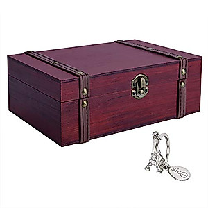 SICOHOME Treasure Box, 9.0" Wooden Box for Trinkets,Taro Cards,Gifts and Home Decor Gift Box for Christmas, Birthdays, Father's Day, Bridal Showers, Weddings, Baby Showers, Valentine's Day and Graduations