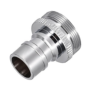 Silver Faucet Adapter,Faucet Adapter for Portable Washer,Dishwasher Snap Adapter Connection,5/16-27 Male or 55/64-27 Female,Brass Chrome，Faucet Parts，Faucet Aerators