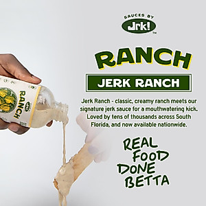 Sauces by Jrk! - Jerk Ranch Pack, Gluten-Free Jamaican Ranch Fusion, Creamy Classic Ranch with Jerk Sauce Kick - 16 oz Each, 2 Pack