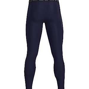 Under Armour Men's HeatGear Armour Leggings , Midnight Navy (410)/White, Small