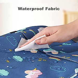 SUNVENO Baby Diaper Bag Backpack, Large Capacity Travel Backpack with Portable Changing Pad for Moms Dads, Blue