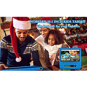 NOBKLEN Kids Tablet 10 Inch, 2023 Android Tablet for Kids and Parental Control, 2GB+32GB ROM, 6000mAh Battery