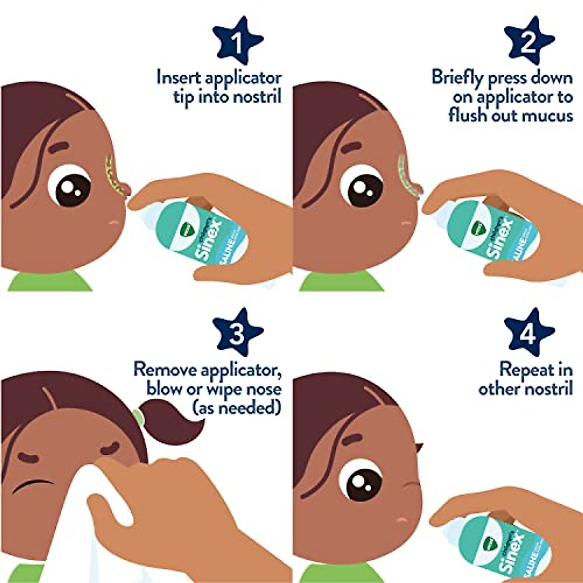 Vicks Sinex, Children's Saline Nasal Spray, Drug Free Ultra Fine Mist with Hint of Aloe, Ages 1+, Fast Everyday Stuffy Nose Relief for Kids, Clear Mucus from a Cold or Allergy, 5 OZ x 2