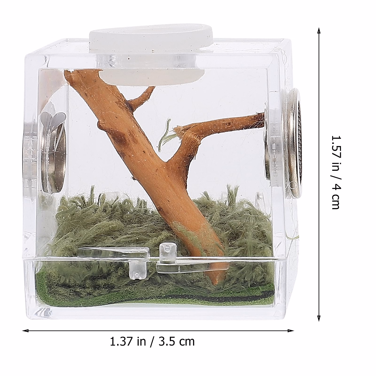 VILLCASE Glass Containers Spider Terrarium, Acrylic Reptile Breeding Box Jumping Spider Enclosure with Dropper Tongs for Tarantula Scorpion Sling Snake Gecko Amphibia