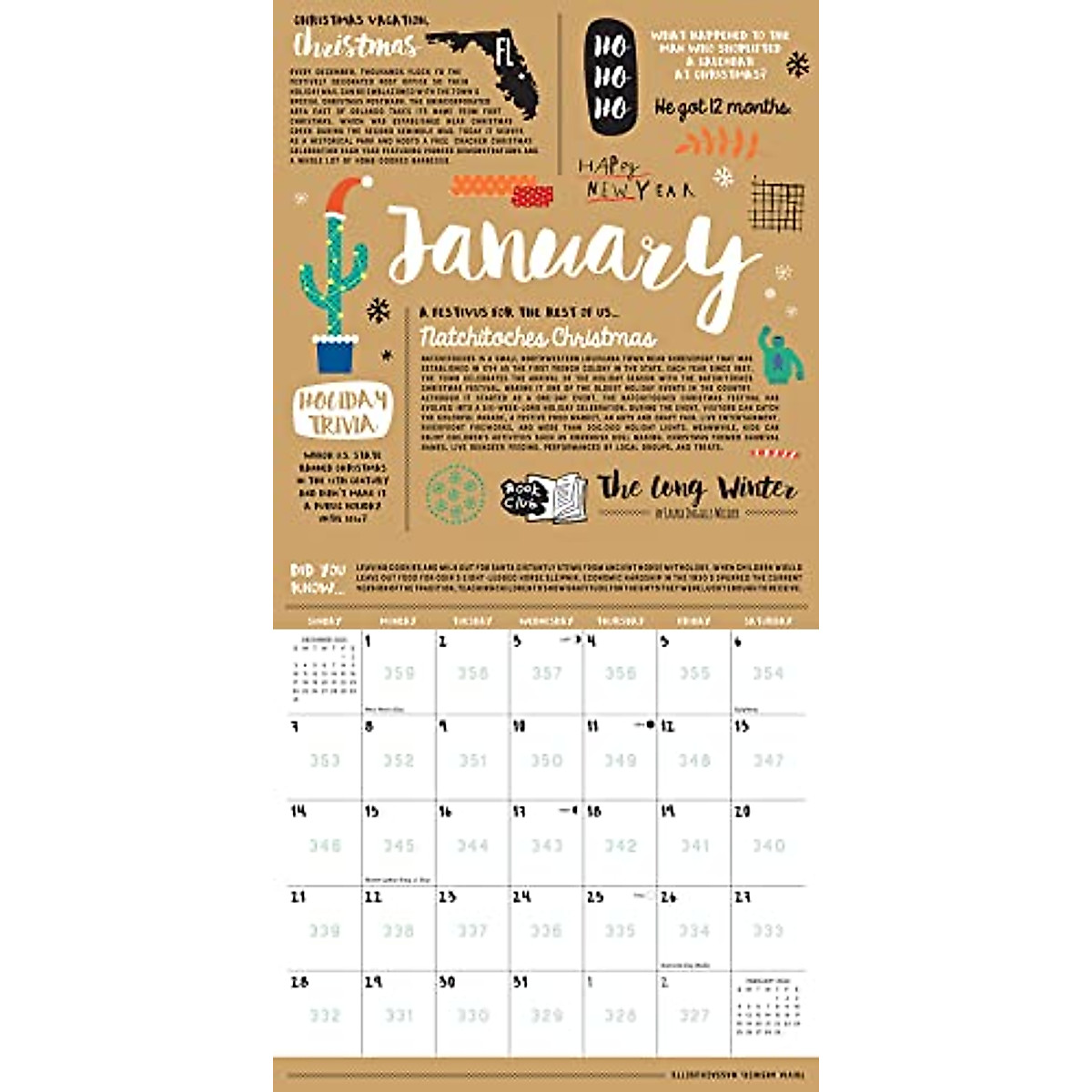 Willow Creek Press Christmas is Coming Monthly 2024 Wall Calendar (12" x 12")