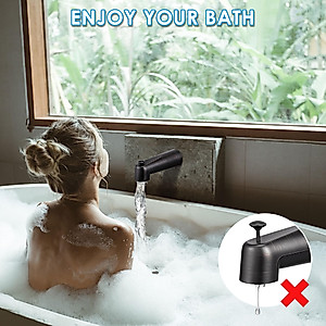 Enhon 7 Inch Slip on Tub Spout with Diverter, Compatible with Moen 3839/Moen 3853, Bathtub Diverter Spout Fits 1/2" Copper Water Tube(5/8" Diameter), 5/32" Hex Wrench(Oil Rubbed Bronze,Classic)