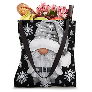 Cool Grey Santa Gnomie For Gothic And Emo With Winter Gnome Tote Bag