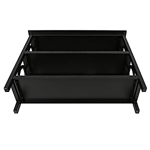 Decor Therapy Grafton Two Shelf Bookcase, Black Medium