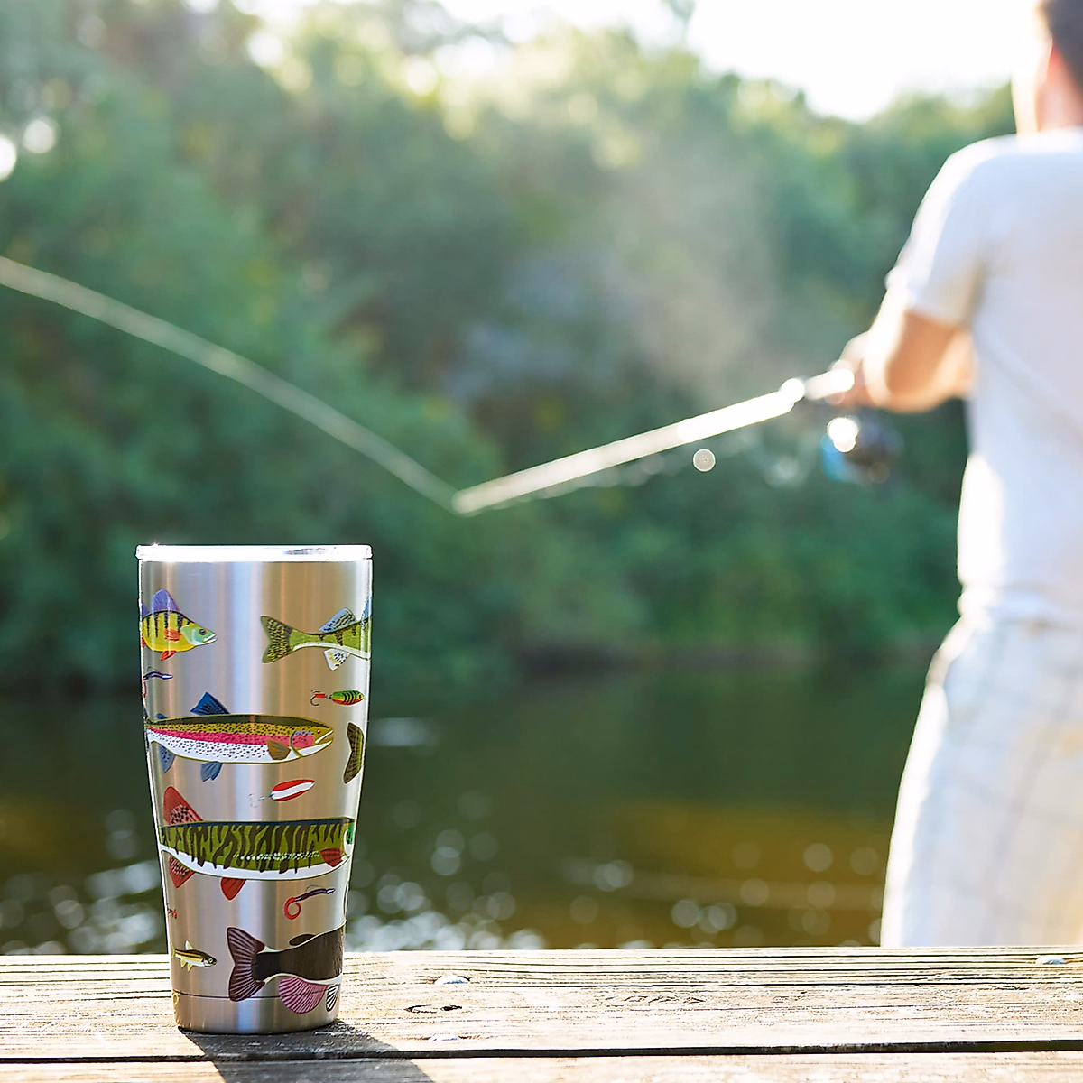 Tervis Triple Walled Flat Art Dogs Insulated Tumbler Cup Keeps Drinks Cold & Hot, 20oz Legacy, Stainless Steel