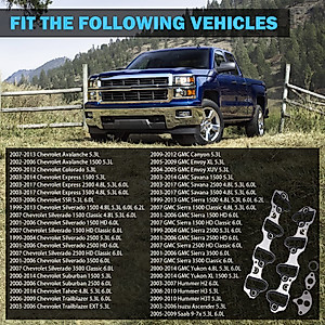 Intake Manifold Gasket Set - Compatible with 4.8L 5.3L 6.0L Chevy Silverado, Suburban, Tahoe, GMC Sierra, Yukon, Savana, Cadillac Escalade - Replace 89060413 MS98016T