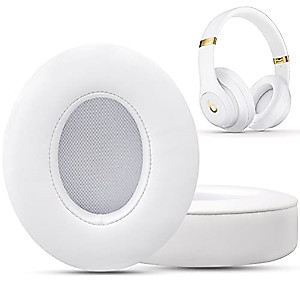 GVOEARS Replacement Ear Pads for Beats Studio 3, Ear Cushions for Beats Studio 2&Studio 3 Wired & Wireless Not Fit Beats Solo On-Ear Headphone with Stronger 3M Adhesive Tape Thicker Memory Foam