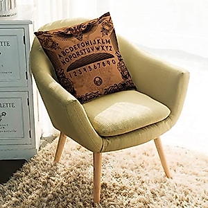 Teamery Bedding Throw Pillow Cover 26"x26", Modern Sofa Throw Pillow Case Cushion Cover, Halloween Witch Divination Board Cotton Linen Pillowcase/Cushion Case for Bedroom Living Room Couch Home Decor