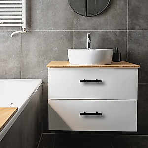 Goldmic 30-Pack 5'' Cabinet Pulls Matte Black Stainless Steel for Kitchen Cabinet Handles Cupboard Drawers Pulls, 5 Inch Length, 3 Inch Hole Center