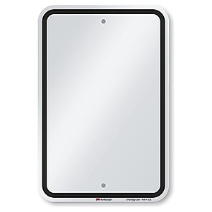 SmartSign 18 x 12 inch Blank Write-On Metal Sign, 63 mil Aluminum, 3M Laminated Engineer Grade Reflective Material, Black and White, Made in USA