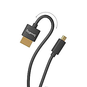 SMALLRIG Micro Ultra Thin HDMI Cable 35cm/1.15Ft (D to A), Super Flexible Slim High Speed 4K 60Hz HDR 2.0, Fit for Sony A7RIII / A6600 / A6500, for FUJIFILM X-T3 / X-T4, for GoPro Hero 7/6/5-3042B