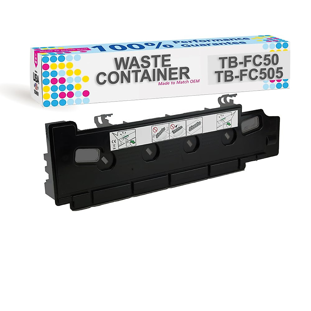MADE IN USA TONER Compatible Waste Container for Toshiba TBFC50,TB-FC50, TB FC505,TB-FC505, e-Studio 2505 2515 2555C 3005AC 3015 3055C 3505 3515 3555C 4505 4515 4555C 5005 5015 5055C (1 Cartridge)