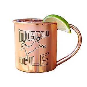 Alchemade 100% Pure Copper 14 Oz Mug with Retro Mule Logo For Moscow Mules, and Other Cocktails - Keeps Drinks Cold Longer - Made to Stay Tarnish Free