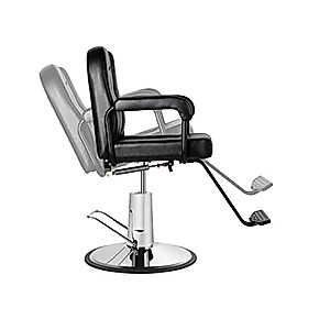 Beautymega Black Hydraulic Pump Styling Chair 360 Degrees Swivel Barber Chair Salon Spa Reclining Beauty Chair