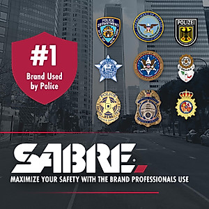 SABRE Pepper Gel with Car Visor Attachment Clip, Maximum Strength Formula, 12-Foot (4-Meter) Range, Gel is Safer, UV Marking Dye, Twist Lock Safety, Attaches to Sunvisor in Vehicles & RVs, 0.67 fl oz