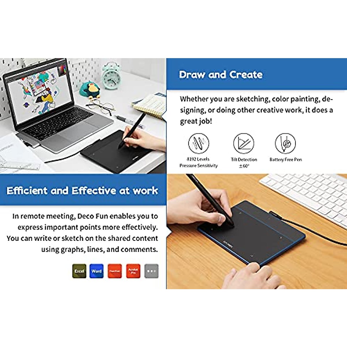 Drawing Tablet XPPen Deco Fun S Graphic Tablet with 8192 Levels Pressure, Artist Tablet 8 for Student E-Learning and Online Teaching Compatible with Window/Mac/Android/Chrome/Linux(Red, 6x4 Inch)