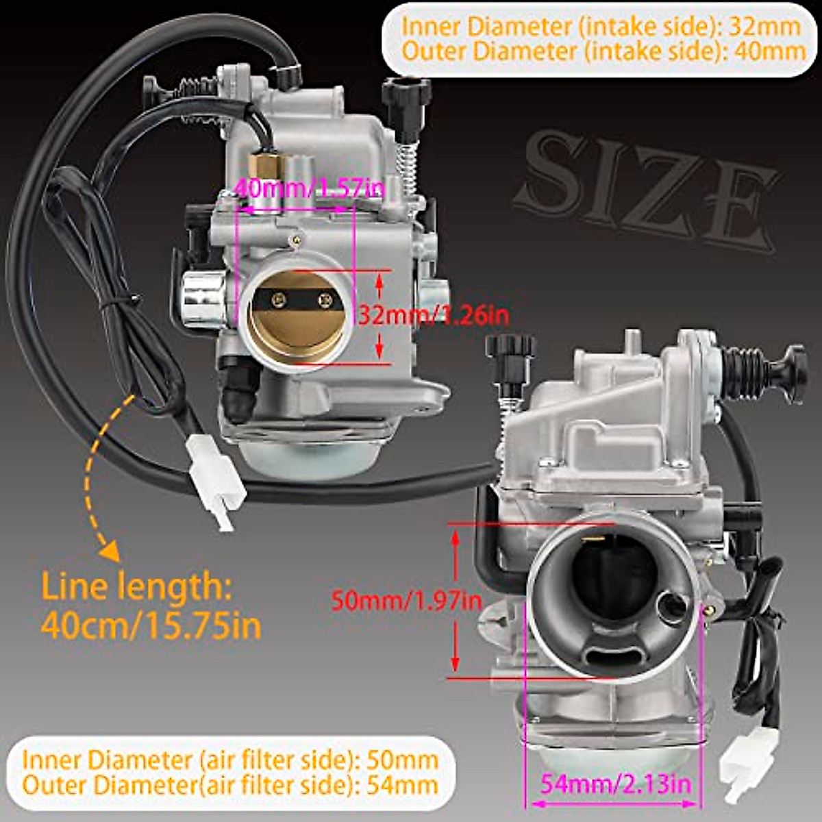 TRX350 Carburetor for Honda Rancher 350 TRX350TM TRX350TE 350ES 350FE 350FMTE 2000-2006 4 Stroke ATV New Carb w/Air Filter Oil Filter