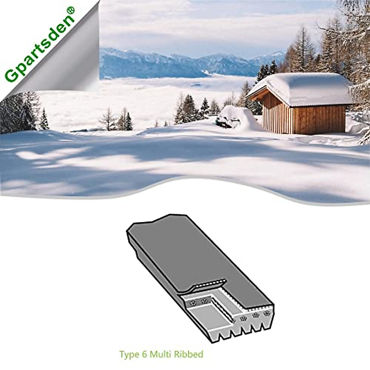 Gpartsden 95-6151 Multi Ribbed Drive Belt 5 Rib x 33-7/8" Replacement for Toro Snow Thrower CCR2400 CCR2450 CCR2500 CCR3000 CCR3600 CCR3650