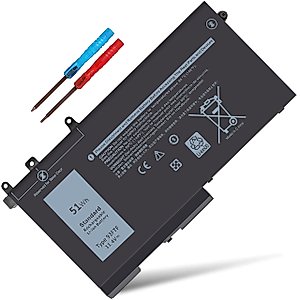 Bovekeey 93FTF Battery 51Wh 11.4V for Dell Latitude E5480 E5580 5580 5480 5280 5590 5490 5491 5290 5288 5488 5495 5591 E5280 E5490 E5590 E5290 E5591 E549, Precision 15 3520 3530 4YFVG D4CMT 83XPC