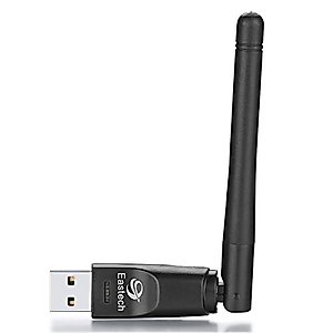 EASTECH Wireless WiFi USB Dongle Stick Adapter RT5370 150Mbps for MAG 254 250 255 270 275 IPTV Set-Top Box, Jynxbox, Linkbox, Raspberry Pi, Pc Laptops Desktop, for Win7, Win8, Mac OS, Linux