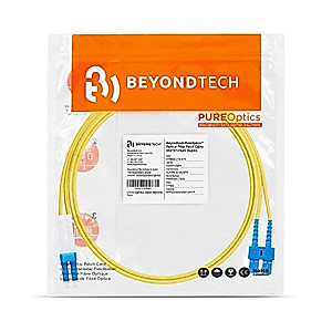 BEYONDTECH LC to SC Single Mode Fiber Patch Cord (Insensitive) - Duplex - 5M - UPC/UPC - 9/125um OS2 100G PureOptics Cable Series