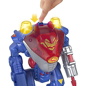 Fisher-Price Imaginext DC Super Friends Preschool Toy Superman Robot Playset with Lights Sounds & 2 Figures for Pretend Play Kids Ages 3+ Years